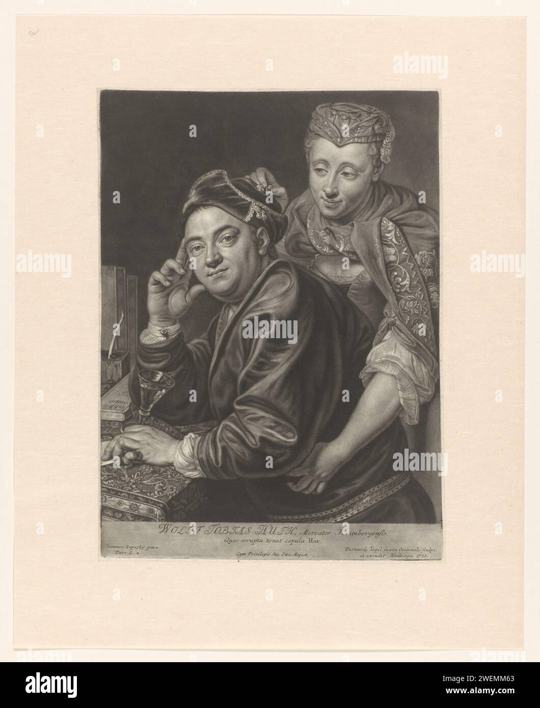Double portrait of Wolf Tobias Huth and his wife Susanna Johanna Huth ...