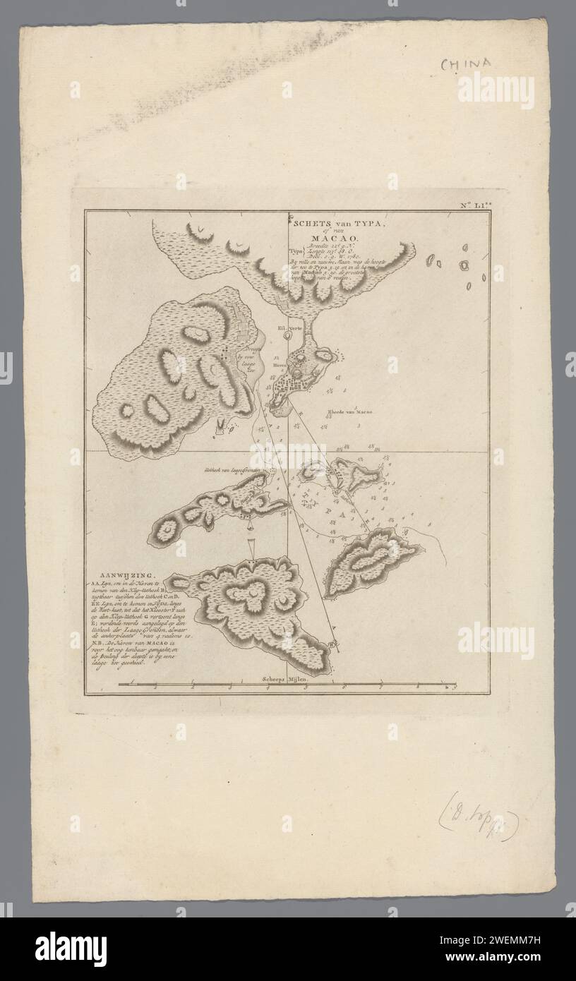 Map of Macao and surrounding islands, Anonymous, After William Bligh, c ...