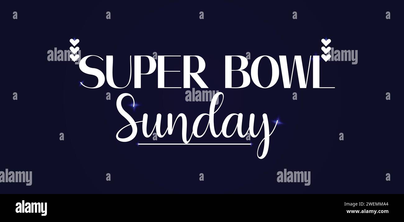 Super Bowl Sunday text illustration design Stock Vector Image & Art - Alamy