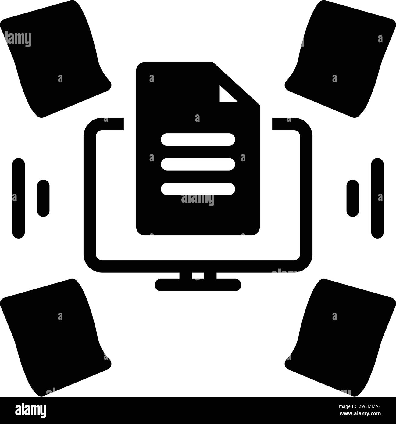 Icon for dematerialisation,paperless Stock Vector Image & Art - Alamy