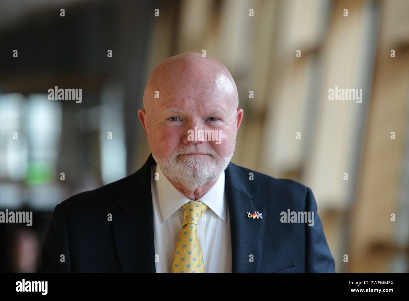 Edinburgh Scotland, UK 25 January 2024. Colin Beattie MSP at the ...