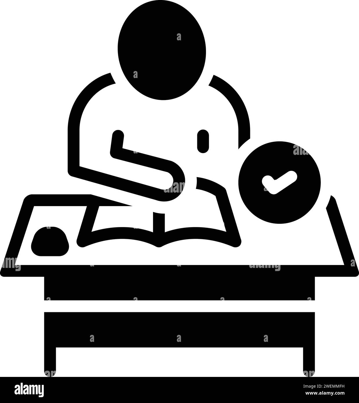 Icon for coursework,desk Stock Vector Image & Art - Alamy