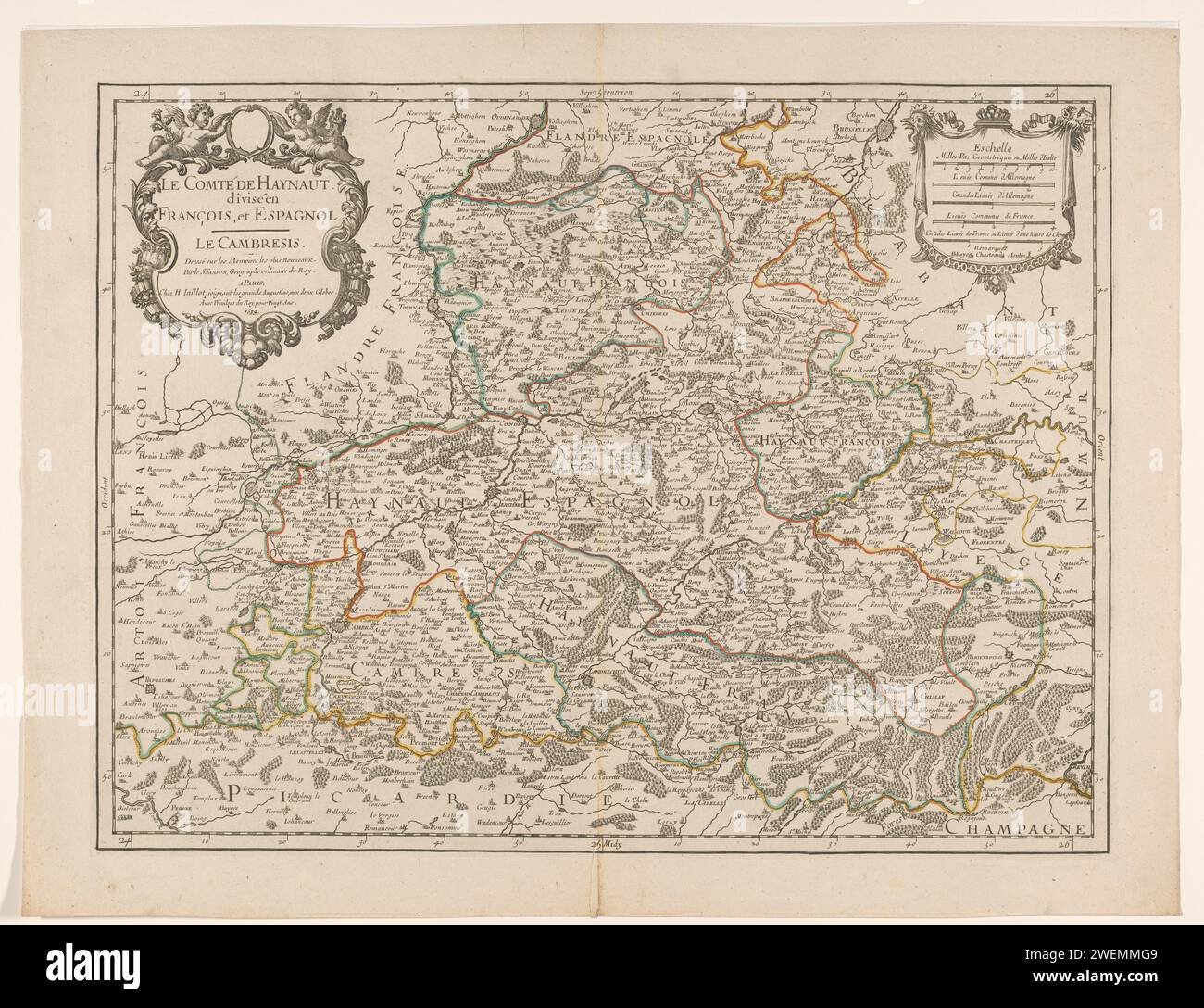 Map of the Graafschap Hainaut, Anonymous, 1689 print Map of the ...