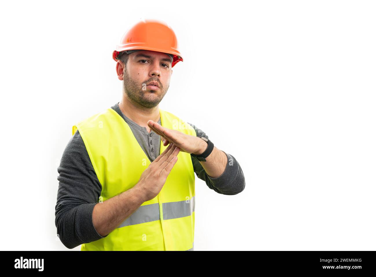 Man making timeout gesture hands hi-res stock photography and images ...