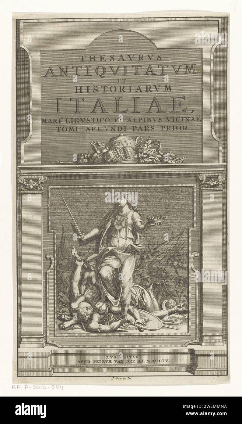 Italy triumphs over enemies, anonymous, after Jan Goeree, 1704 print ...