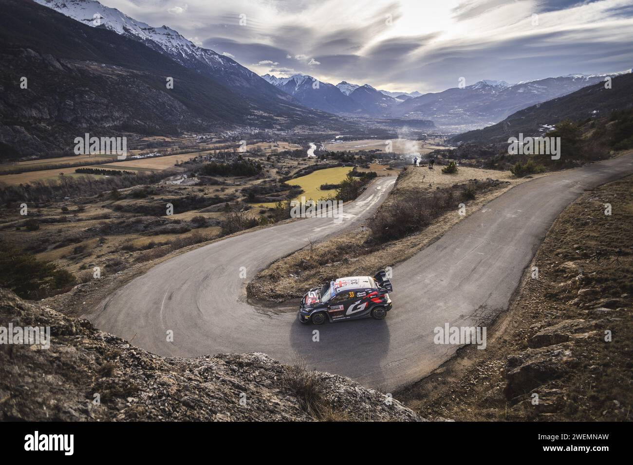 33 EVANS Elfyn, MARTIN Scott, Toyota GR Yaris Rally1, action during the Rallye Automobile Monte ...