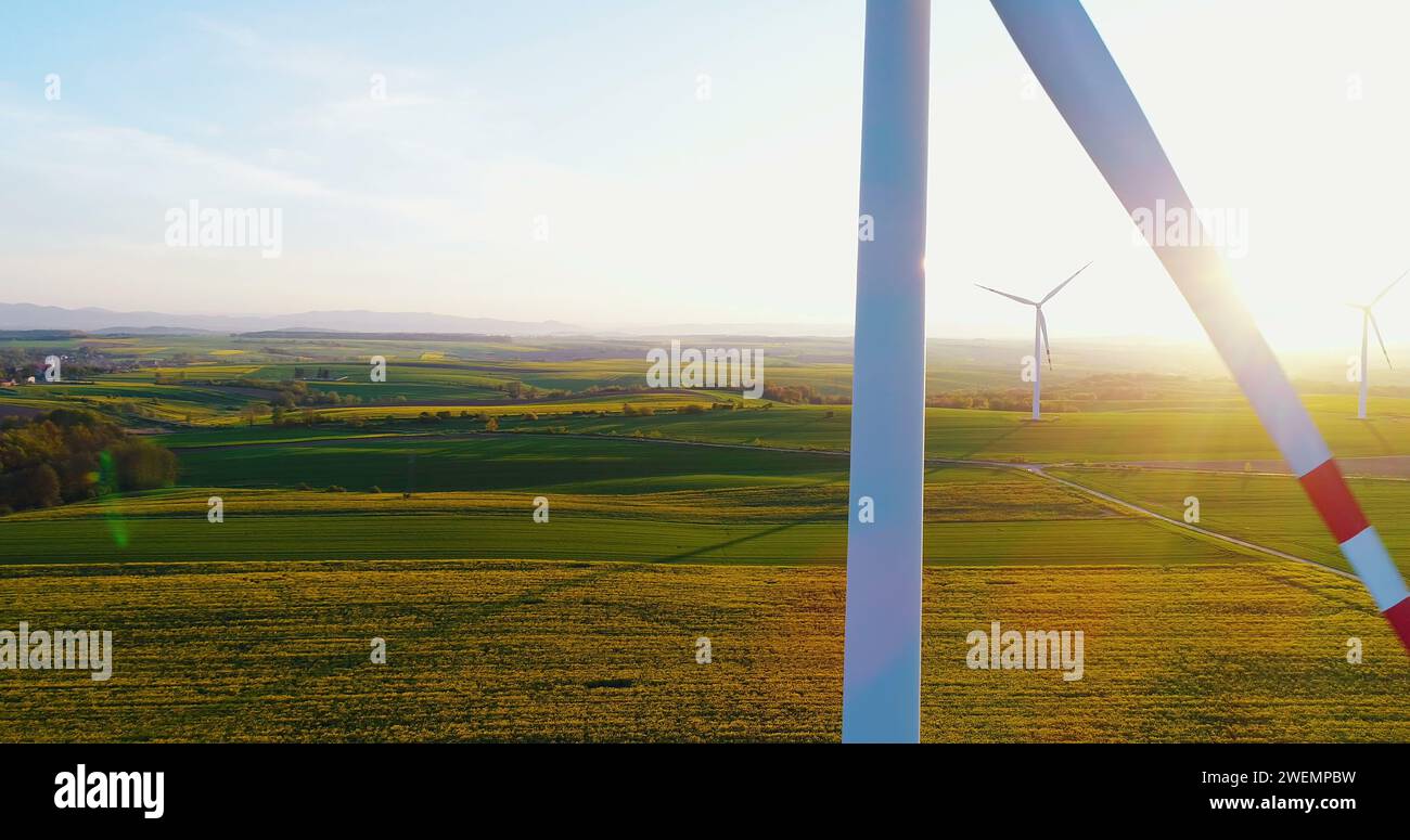 Windmills Close up - Aerial Stock Photo - Alamy