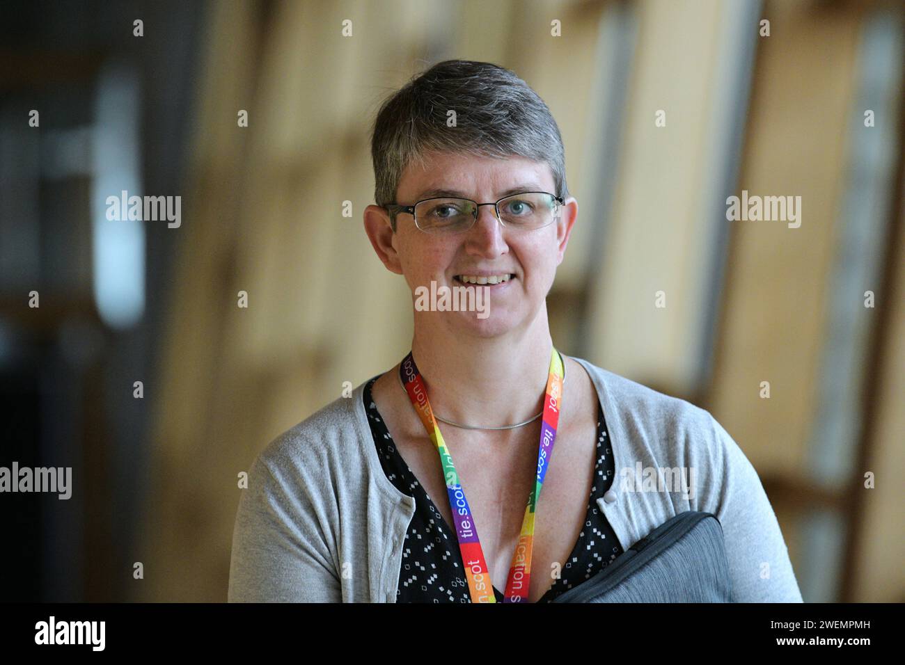 Edinburgh Scotland, UK 25 January 2024. Maggie Chapman MSP at the ...