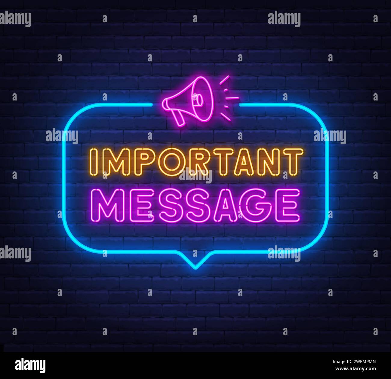 Important announcement megaphone on Stock Vector Images - Alamy
