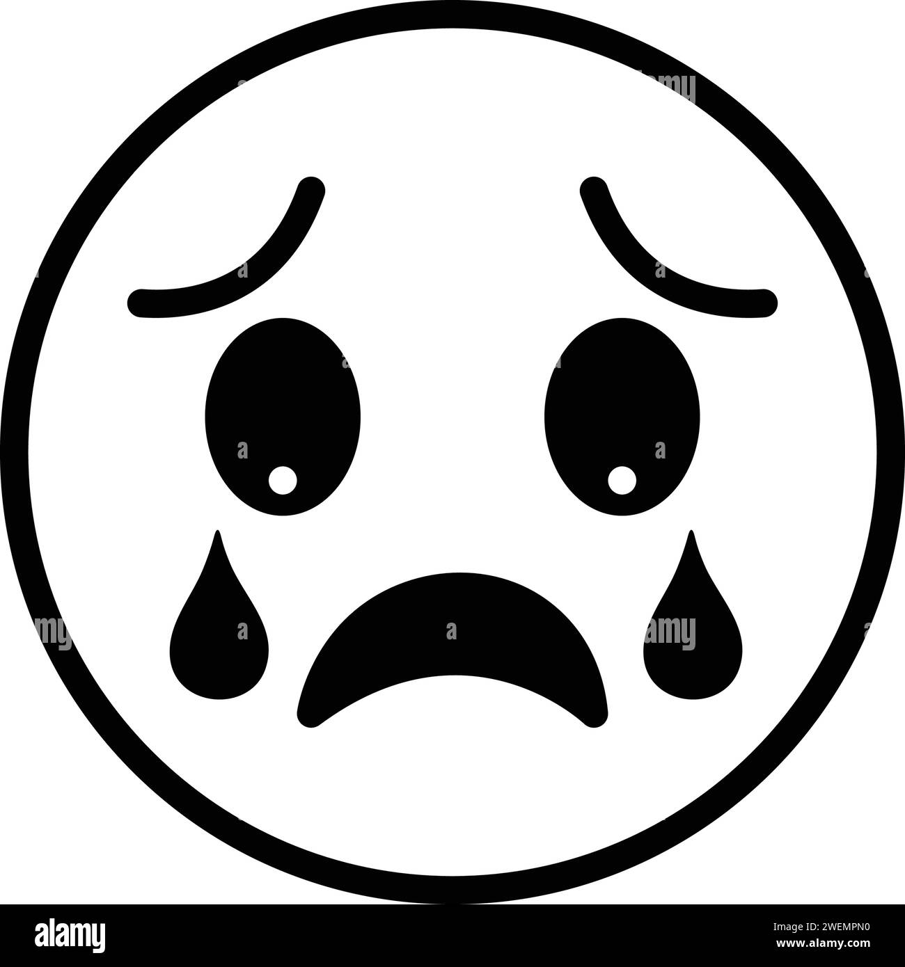 Weep emoji hi-res stock photography and images - Alamy