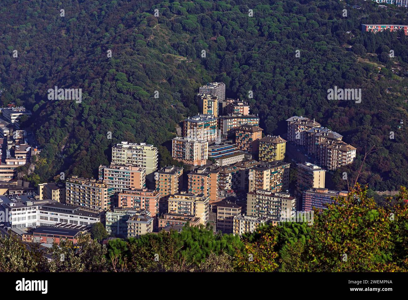 View from Granarolo to the residential neighbourhood of Biscione, built ...