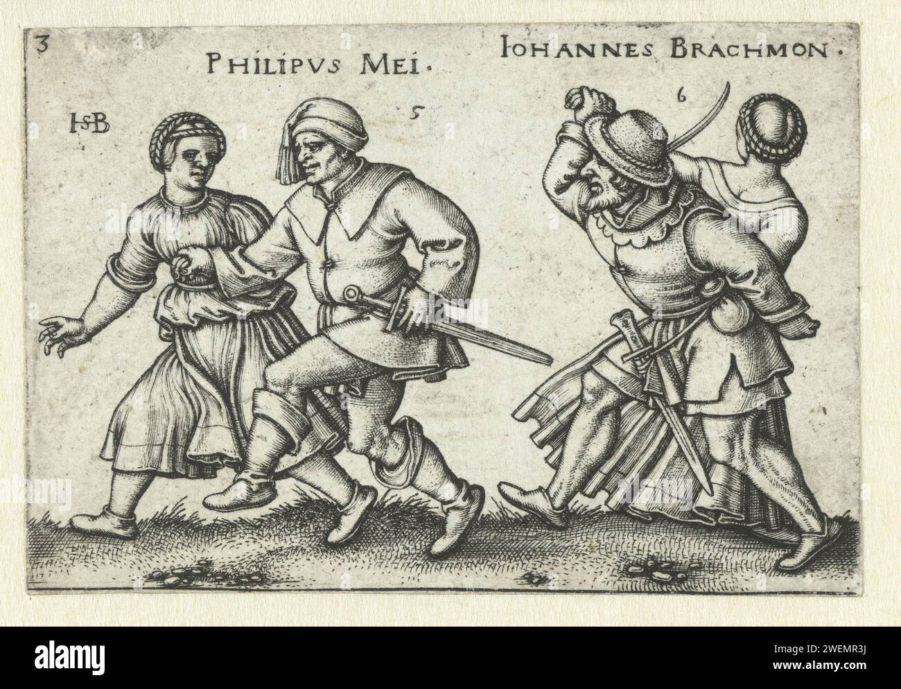 Dancing Farmers, Hans Sebald Beham, 1546 - 1547 print The twelve ...