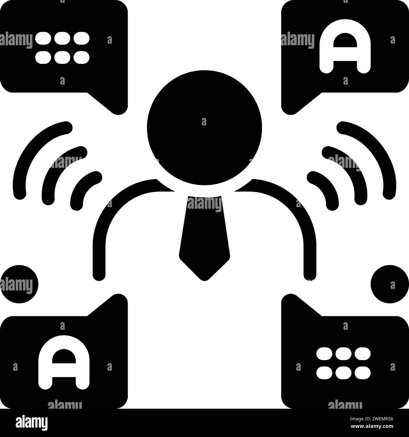 Icon for fluent,dragoman Stock Vector Image & Art - Alamy