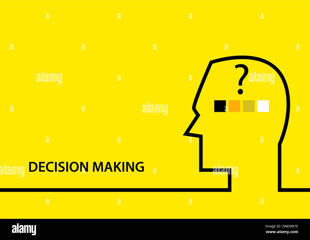 Simple flat vector illustration of decision making symbol Stock Vector ...