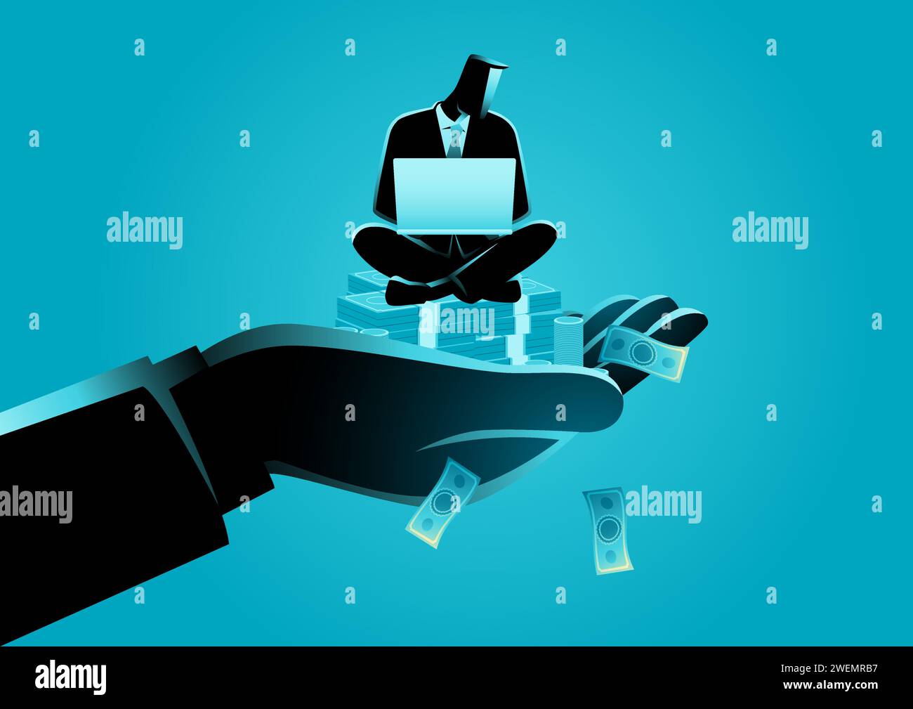 Salary and benefits Stock Vector Images - Alamy