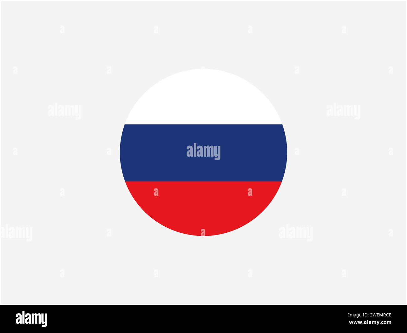 Circular design inspired by the flag of Russia with horizontal stripes ...