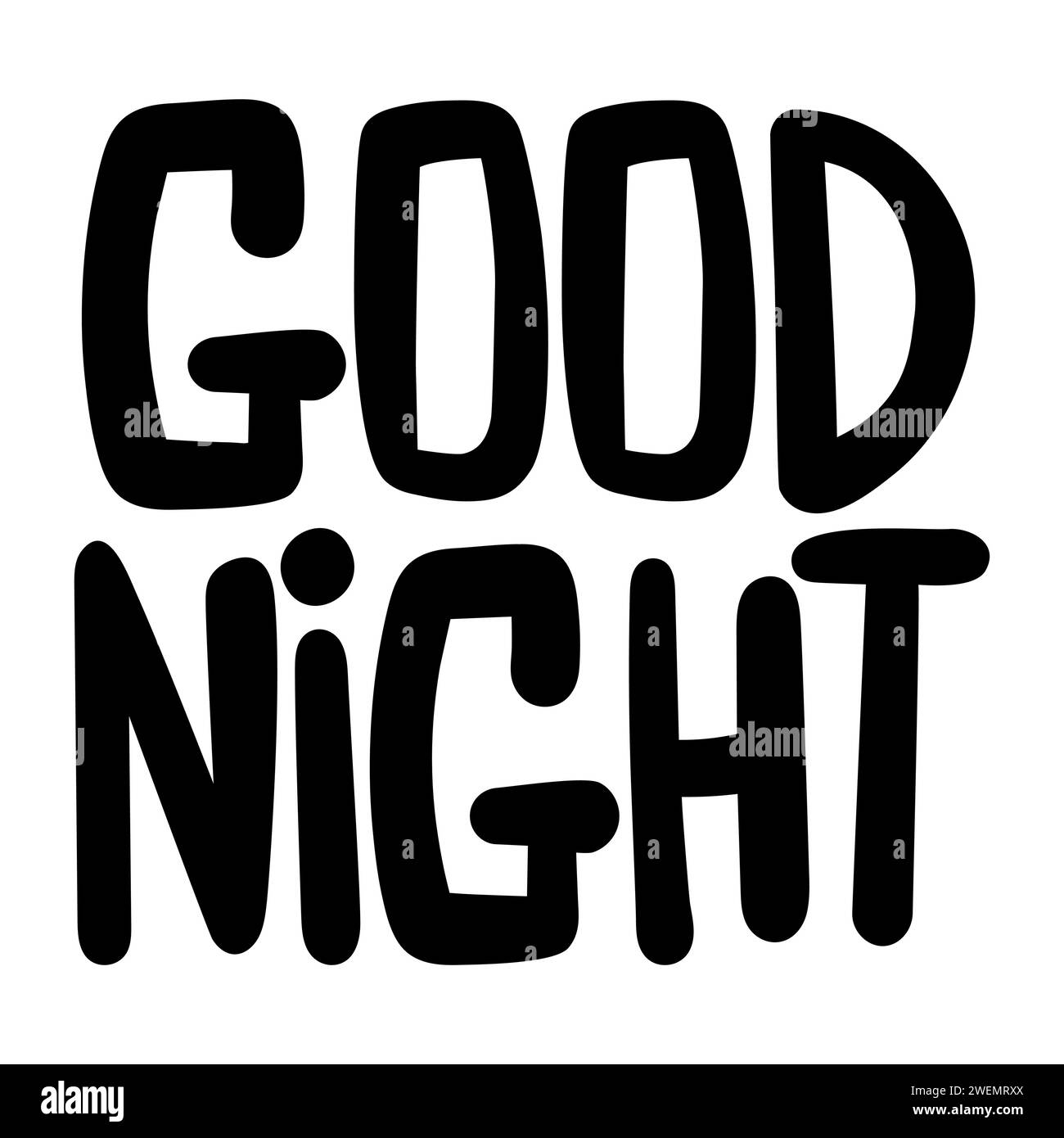 Good Night typography text vector illustration Stock Vector Image & Art ...