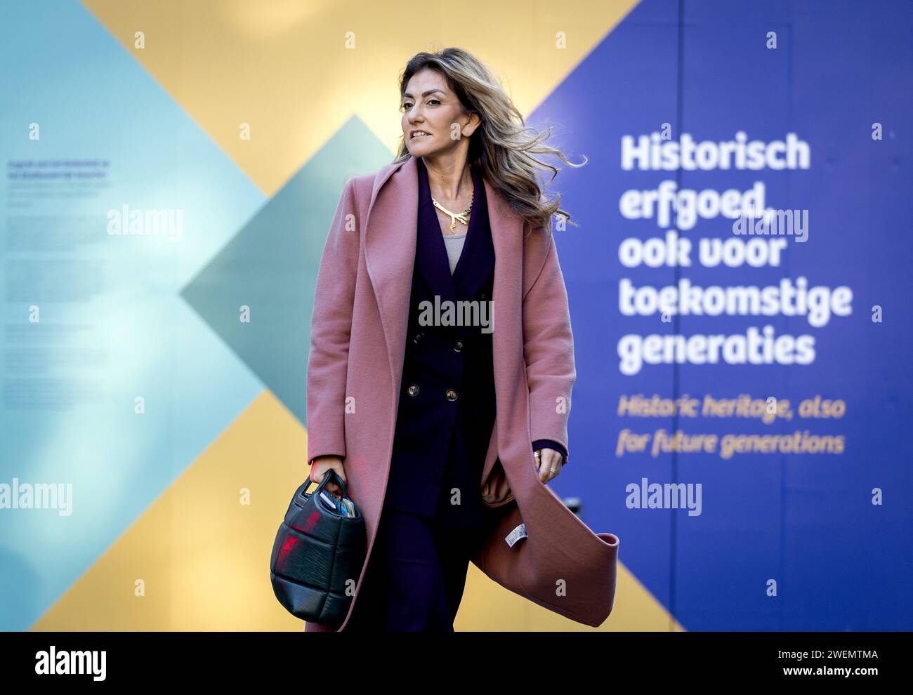 THE HAGUE - Outgoing Minister of Justice and Security, Dilan Yesilgoz, arrives at the Binnenhof ...