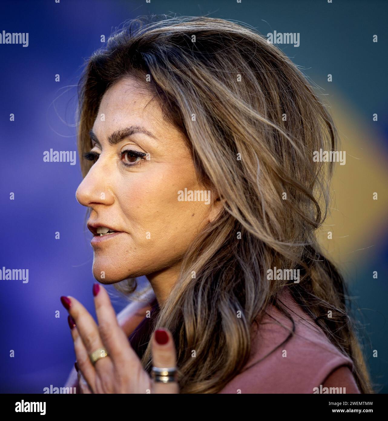 THE HAGUE - Outgoing Minister of Justice and Security, Dilan Yesilgoz, arrives at the Binnenhof ...