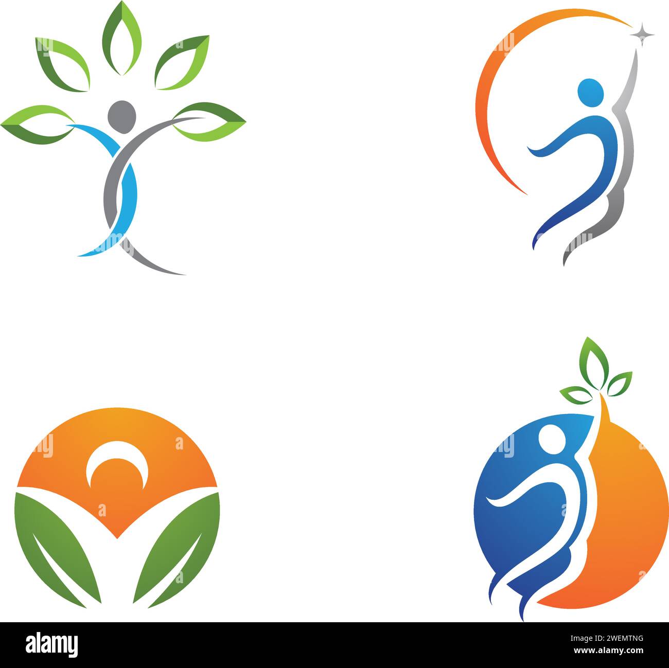 Human character logo sign Health care logo sign Stock Vector Image ...