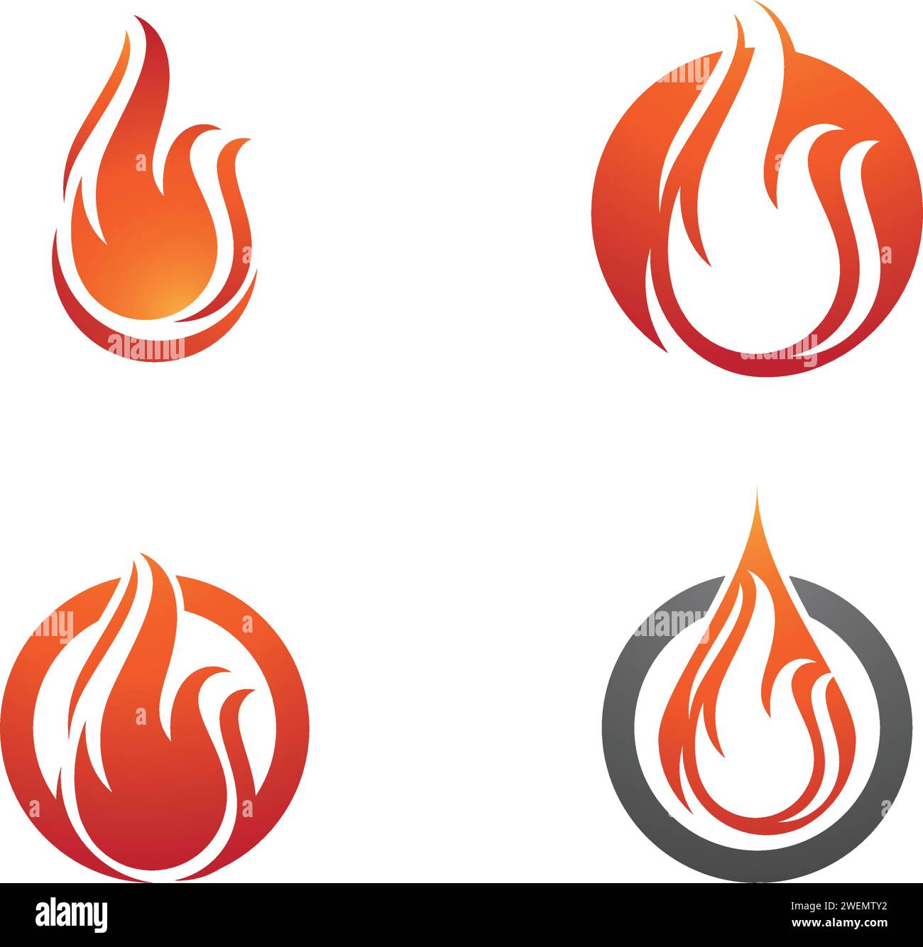 Flame frame logo hi-res stock photography and images - Alamy
