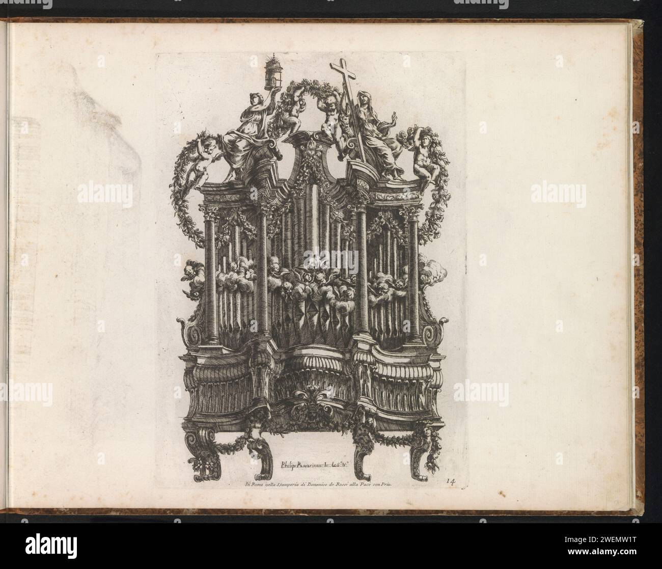 Design for a church organ, 1698 print Design for a church organ. Print ...