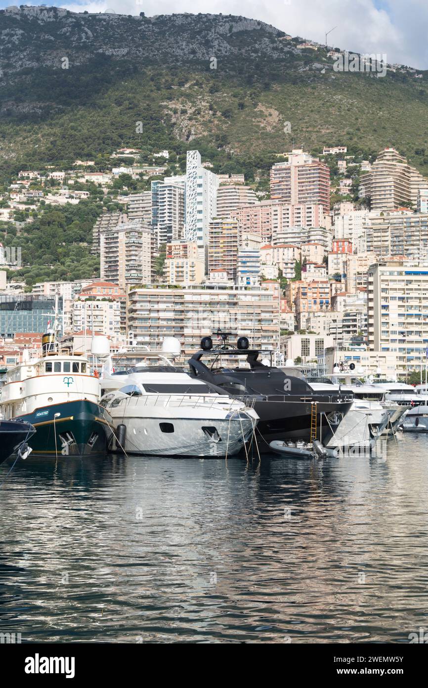 Monaco, view of Monaco and the harbour Stock Photo - Alamy