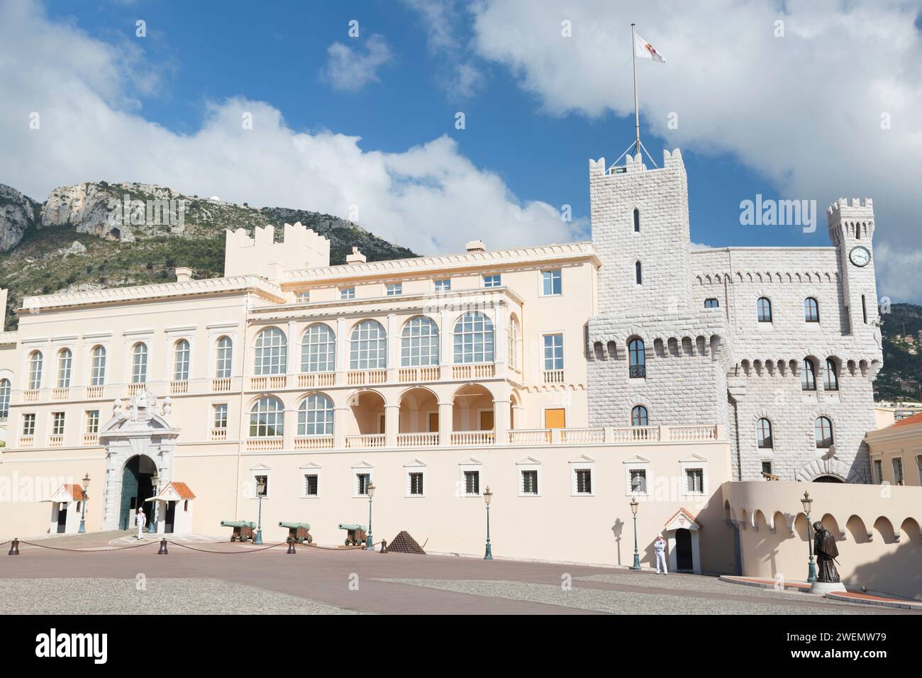 Monaco, the Prince's Palace home of the Grimaldi family since 1297. The ...