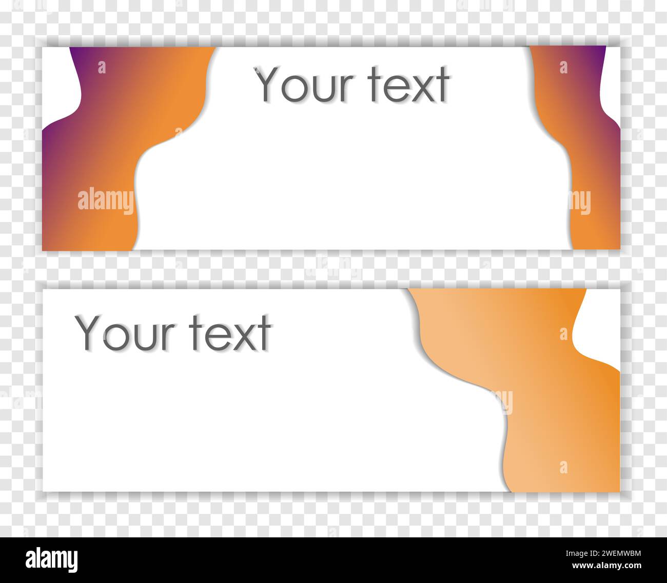 Set of two banners, templates, mockups with space for text and copy ...