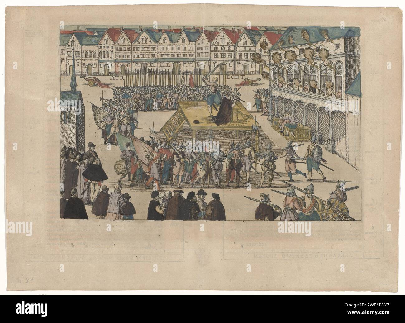 Decapitation of counselor Gosson in Atrecht, 1578, 1588 print ...