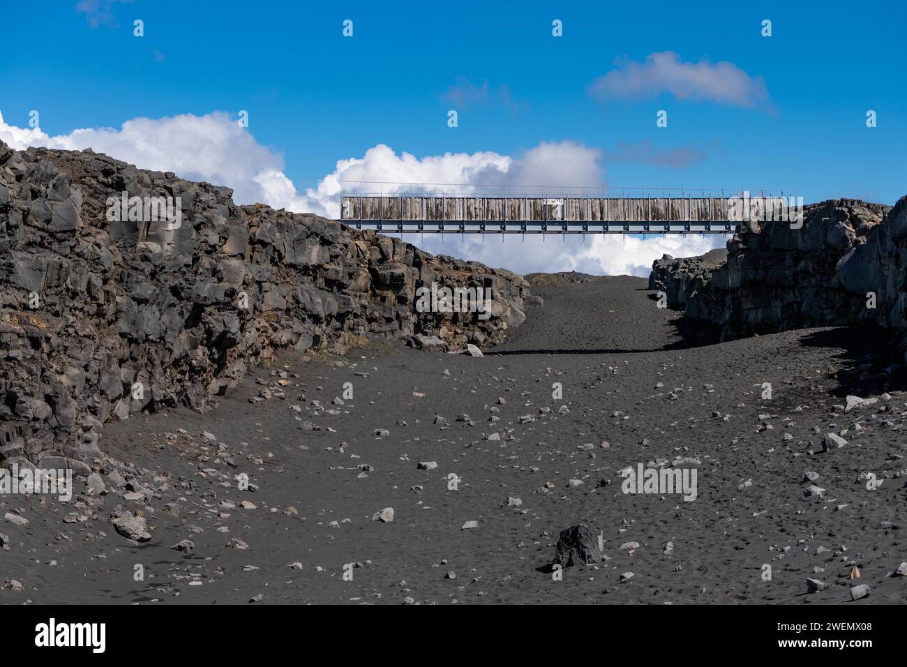 Bridge between the continents crosses the rift valley between the ...