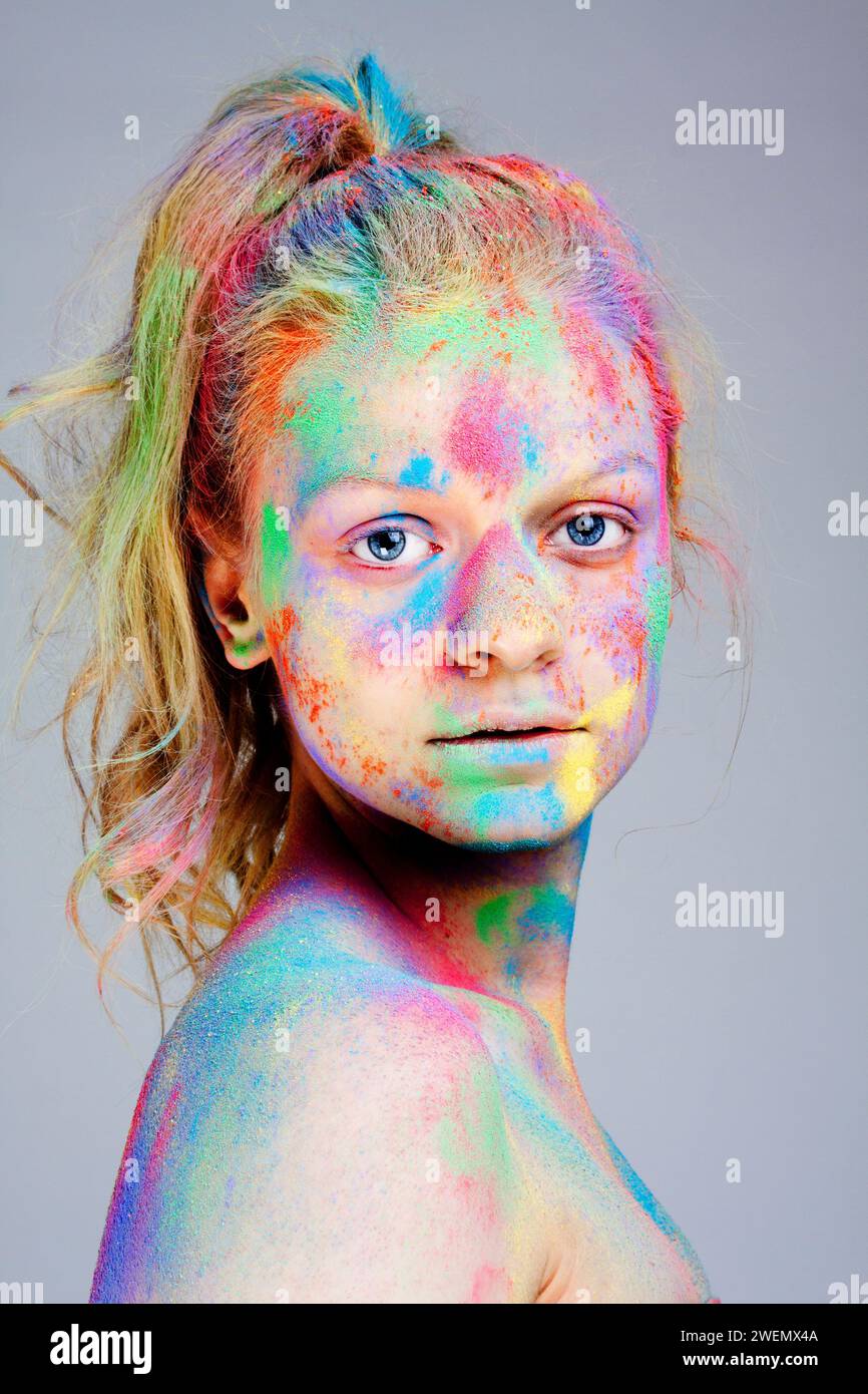 Creative portraits colourful Stock Photo - Alamy