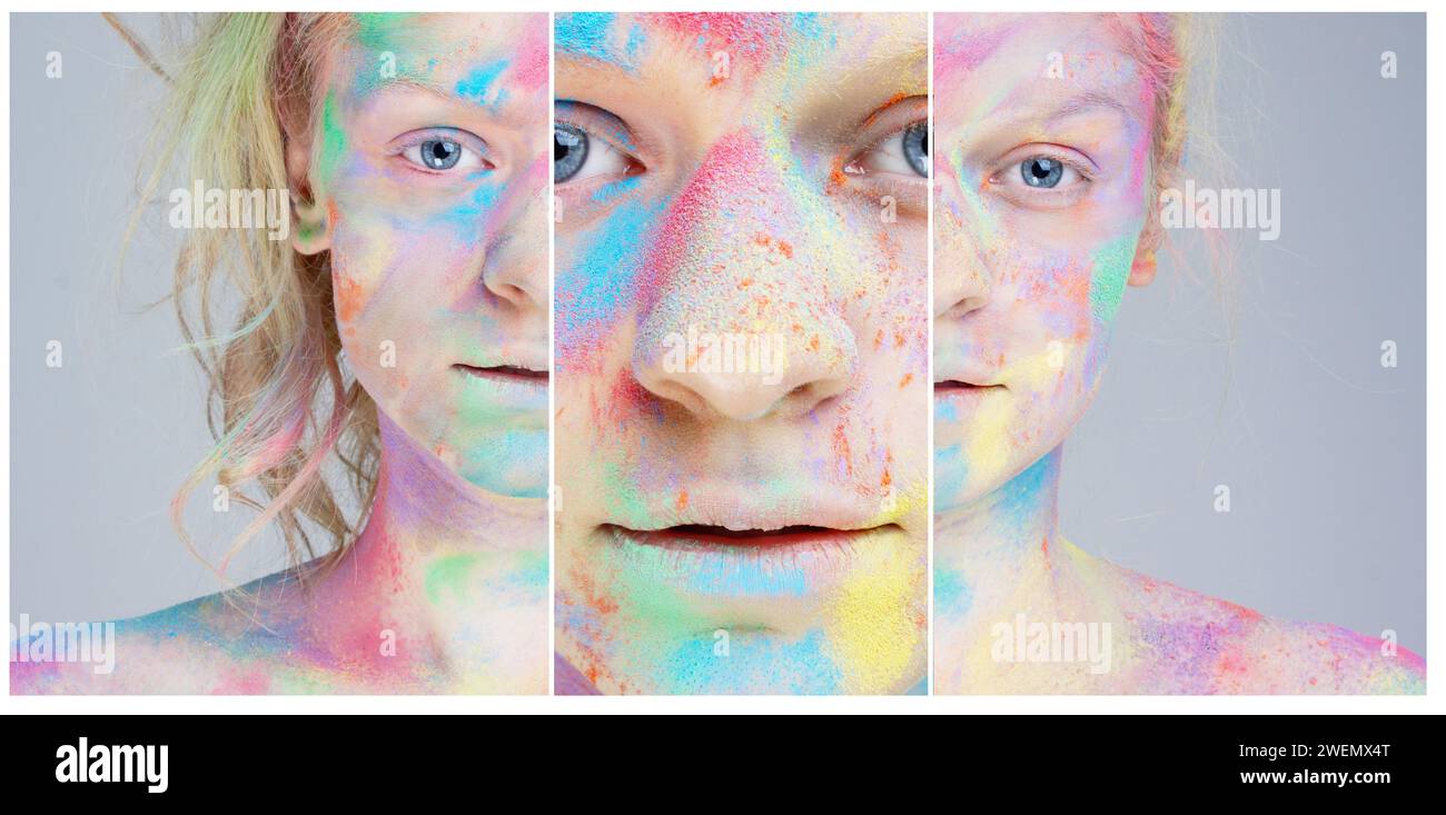 Creative portraits colourful Stock Photo - Alamy