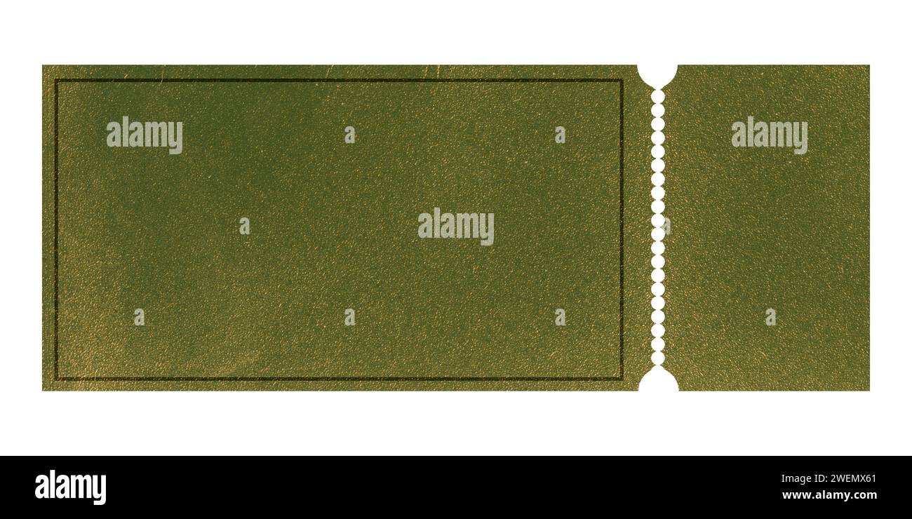 Cardboard ticket with tear-off part on isolated background Stock Photo ...