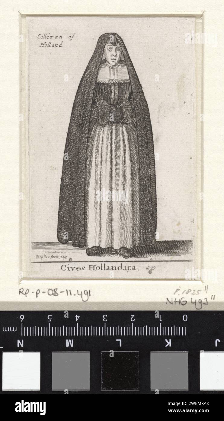 Cives Hollandica / Ctityly of Holland, Wenceslaus Hollar, Woman from ...
