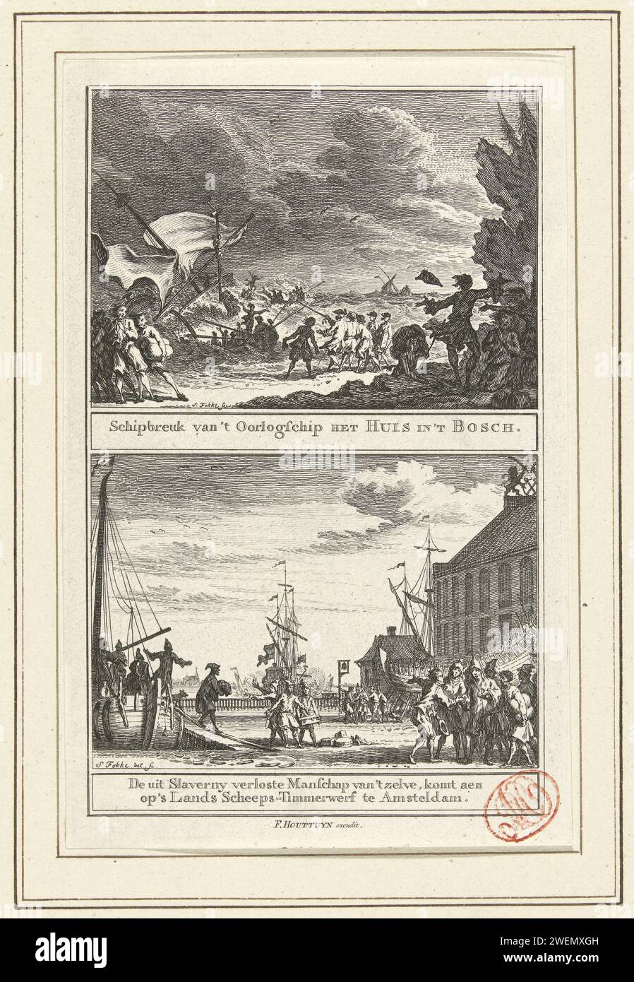 Shipwreck of the warship house in 't Bosch off the coast of Morocco and ...