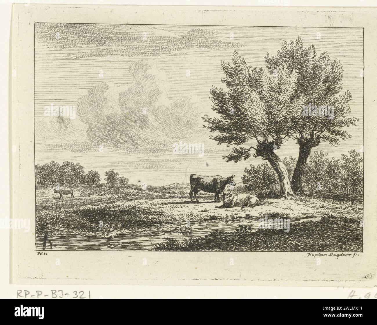 Two cows in pasture illustration hi-res stock photography and images ...