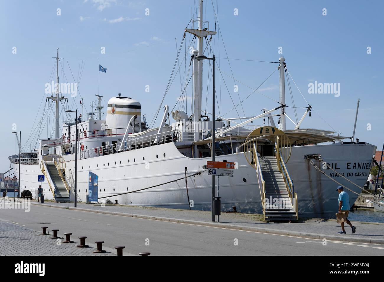 Hospital ship built in 1955, Fundacao Gil Eannes, Viana do Castelo ...