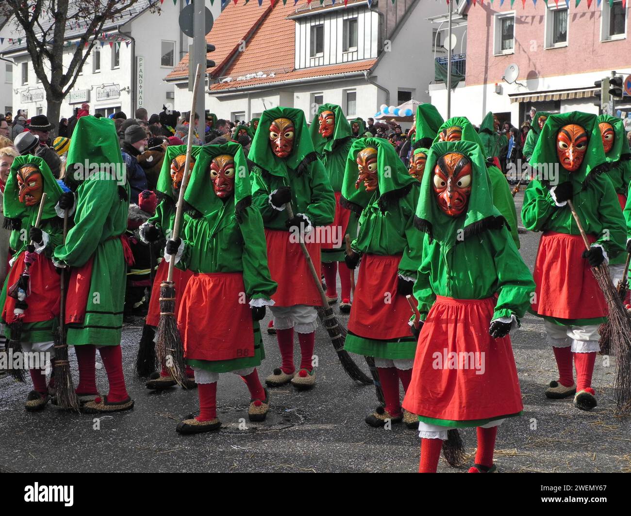 The witches, parade of the Swabian-Alemannic carnival in Villingen ...