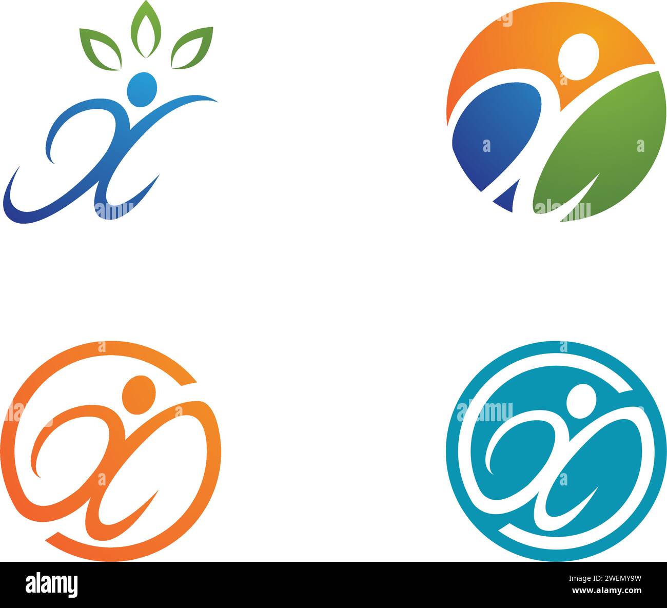 Human character logo sign Health care logo sign Stock Vector Image ...