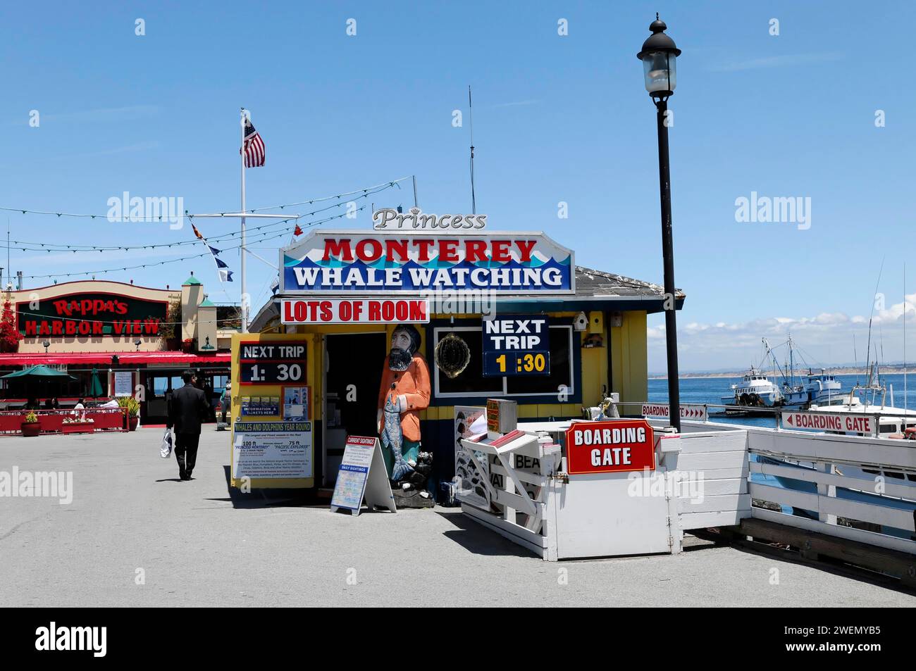 Whale watching, ticket sales, Monterey, Pacific Ocean, California, USA ...