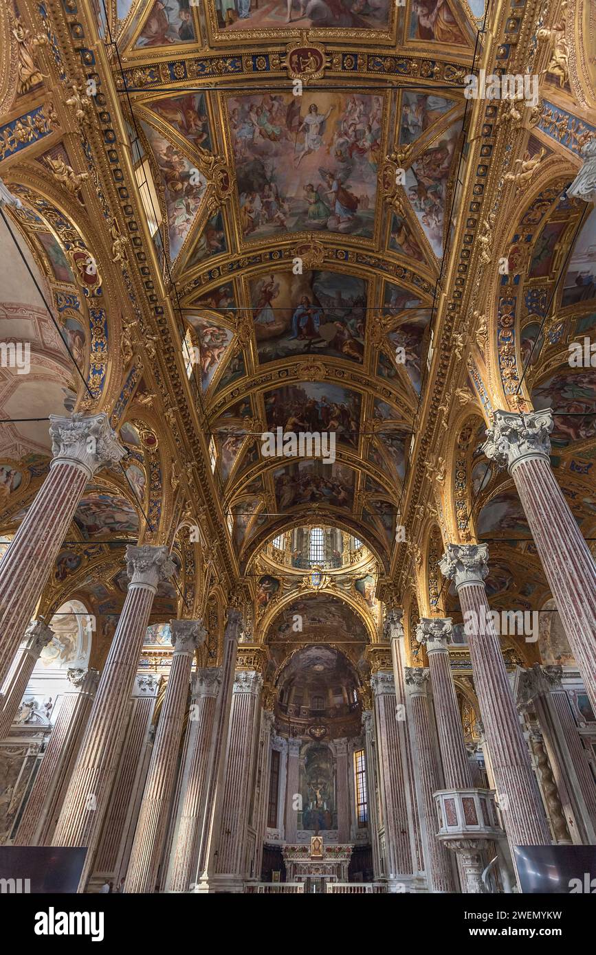 Vault and chancel of the Basilica della Santissima Annunziata del ...