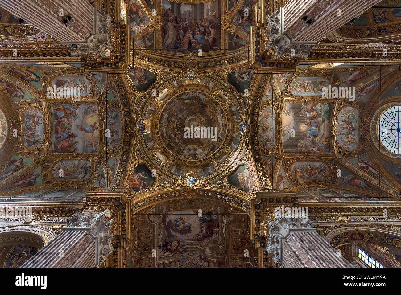 Vault and dome of the Basilica della Santissima Annunziata del Vastato ...