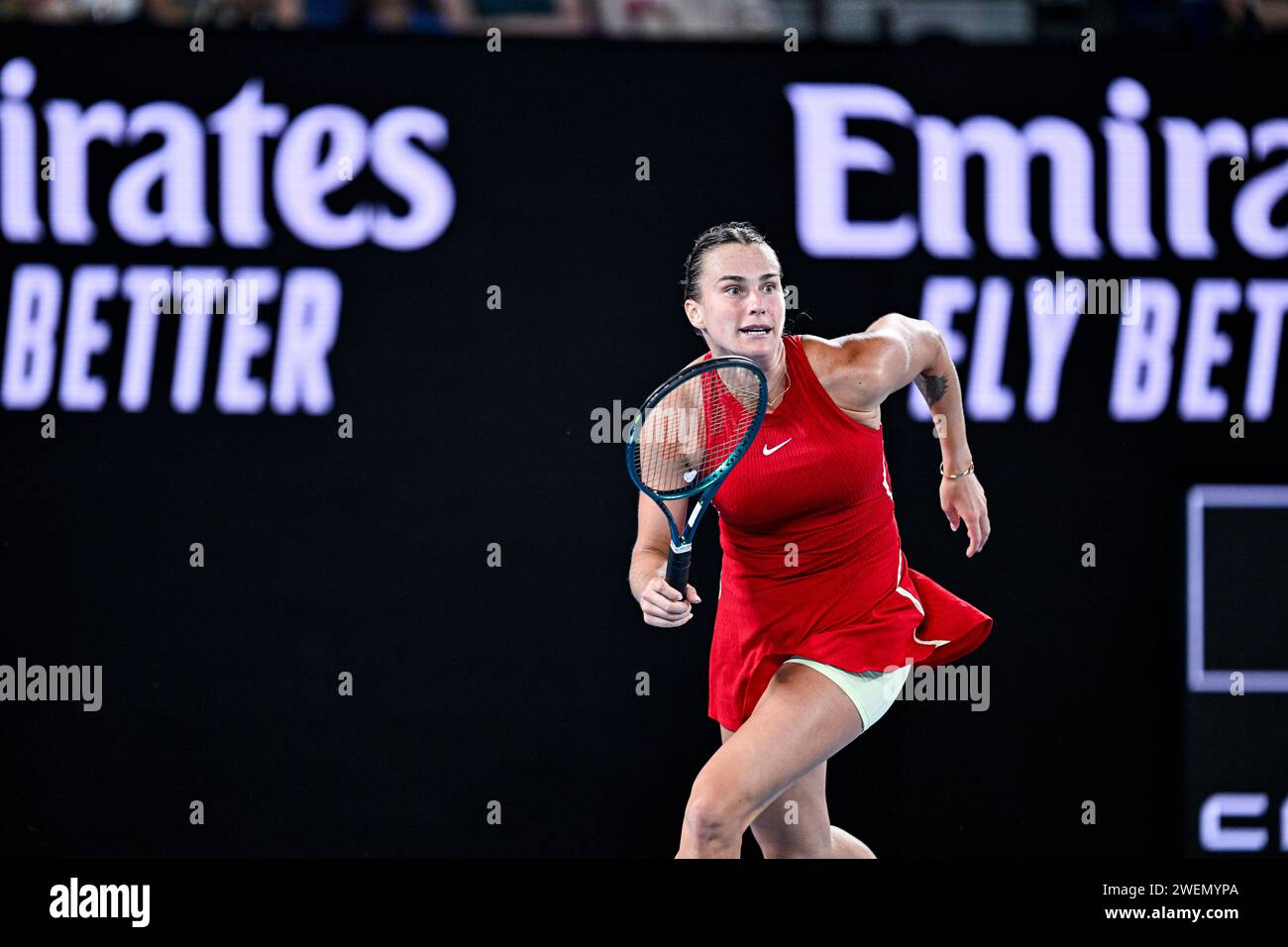 Paris, France. 25th Jan, 2024. Aryna Sabalenka during the Australian Open AO 2024 Grand Slam ...