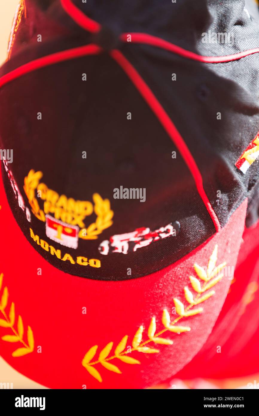 Monaco Grand Prix - tourist souvenir hats for sale, Monaco Stock Photo ...
