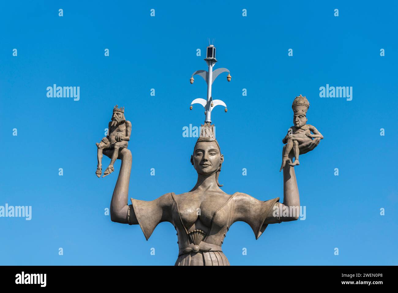 Imperia with Pope and Emperor, Constance on Lake Constance, statue ...