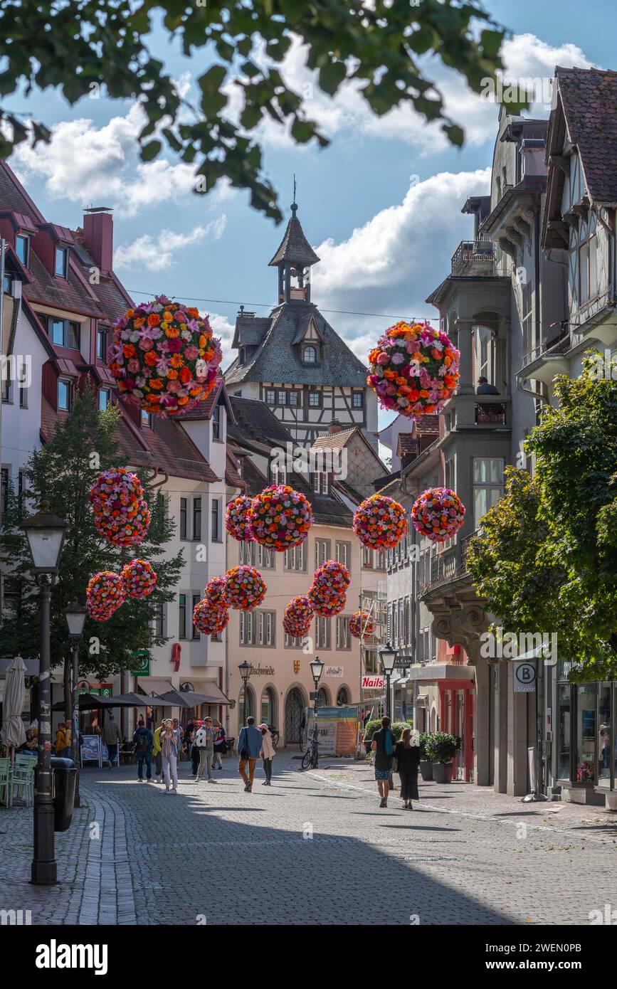 Constance on Lake Constance, Hussenstrasse, Schnetztor, city gate, old ...