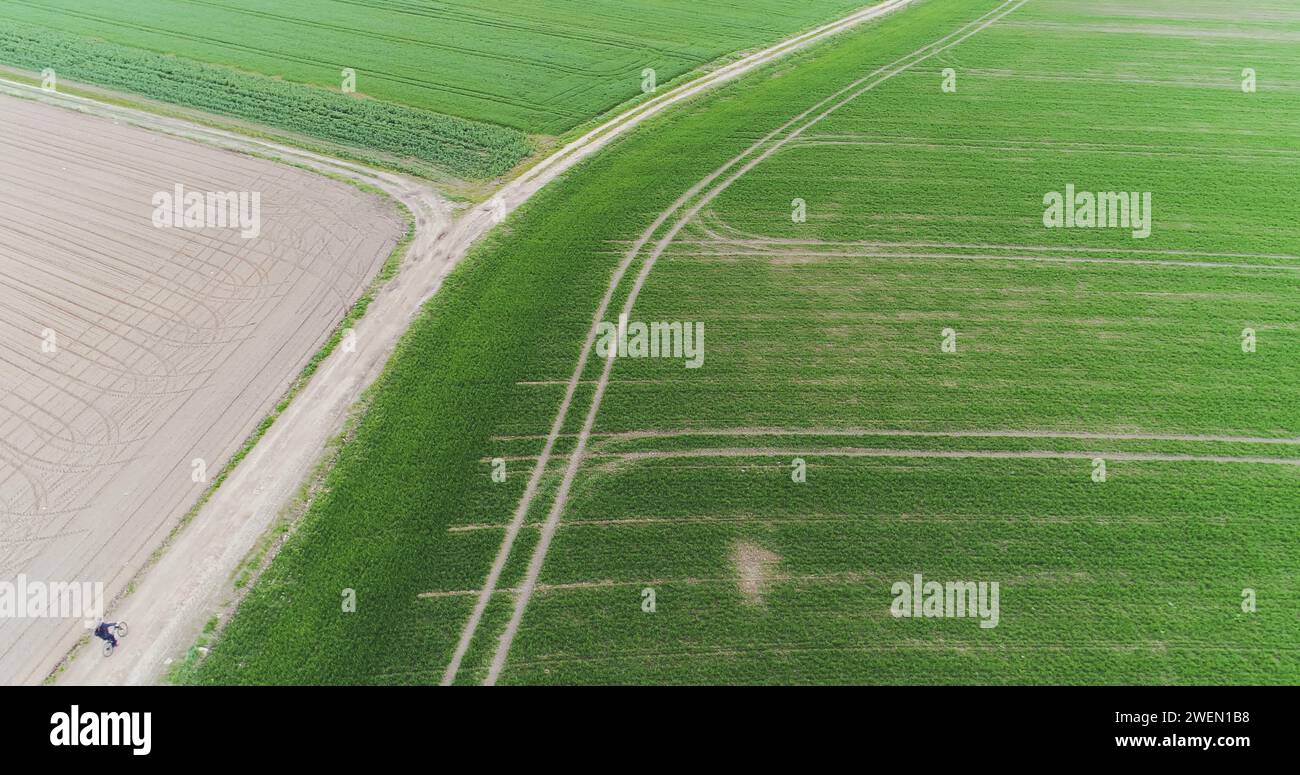 Aerial view industrial tractor hi-res stock photography and images - Alamy