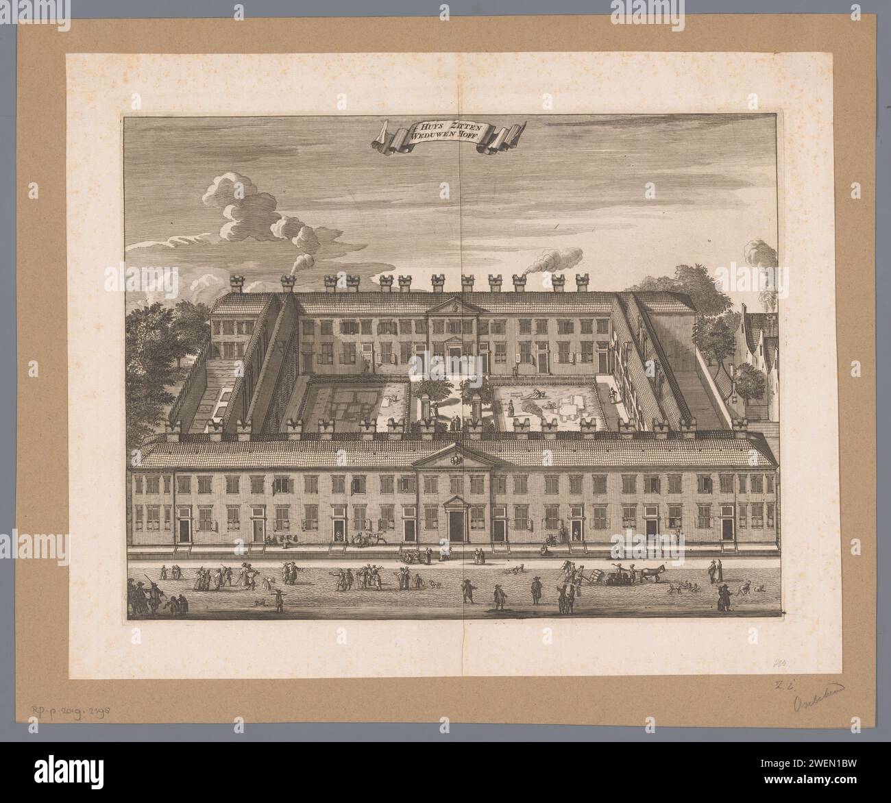 View of the Kartuizerhof in Amsterdam, Anonymous, 1693 print paper ...