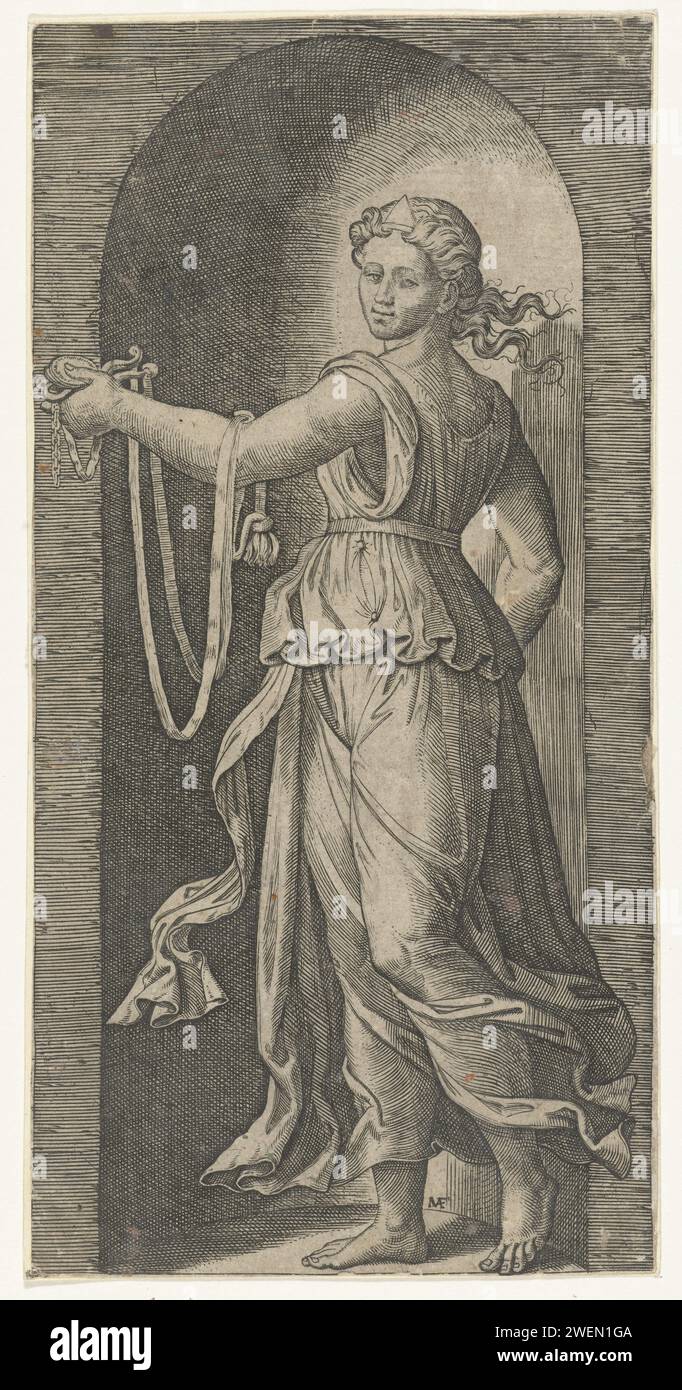 Woman as personification of moderation (temperantia) with Breidel ...